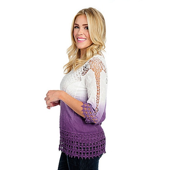 Indigo Thread Company | Tops | Indigo Thread Co Woven Crocheted Lace ...
